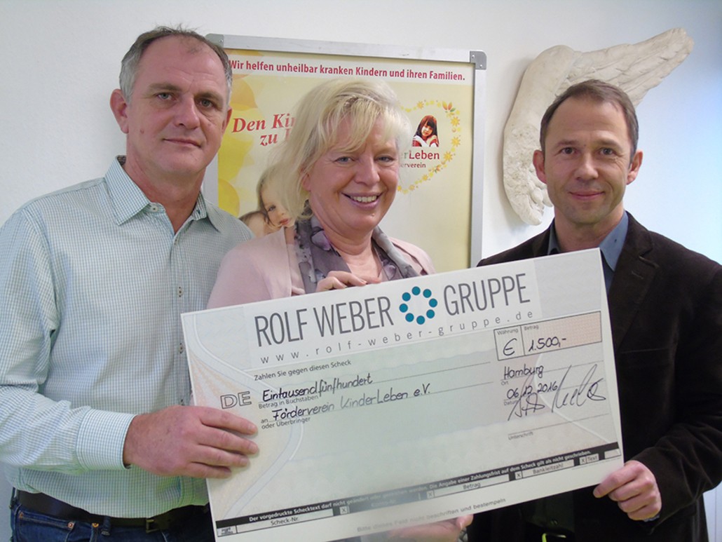 Weihnachtsspende 2016 - ROLF WEBER GRUPPE